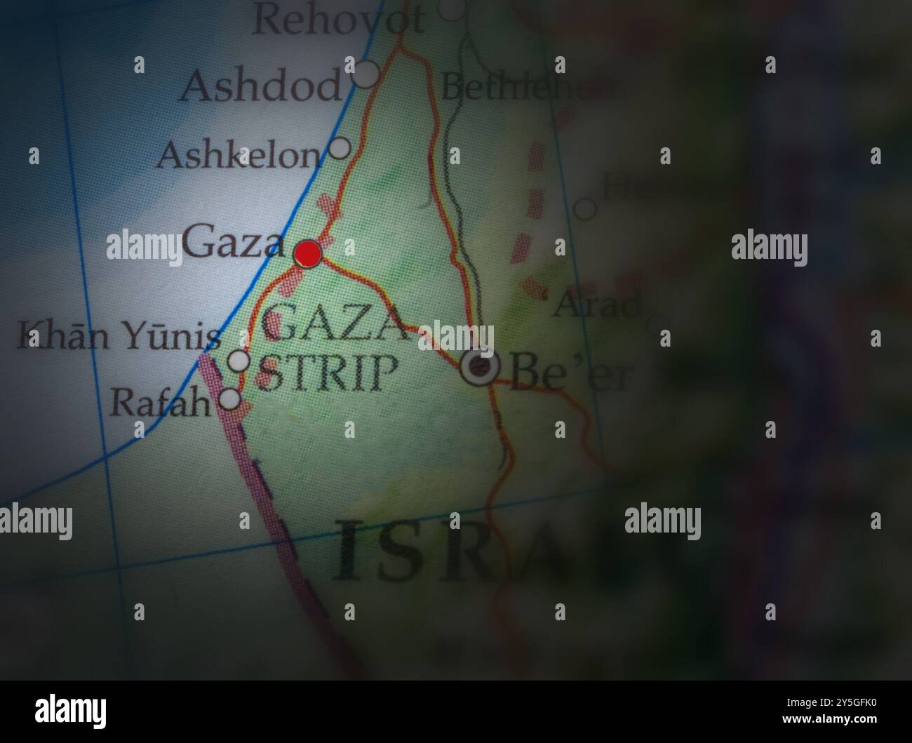 Gaza strip map hi-res stock photography and images - Alamy