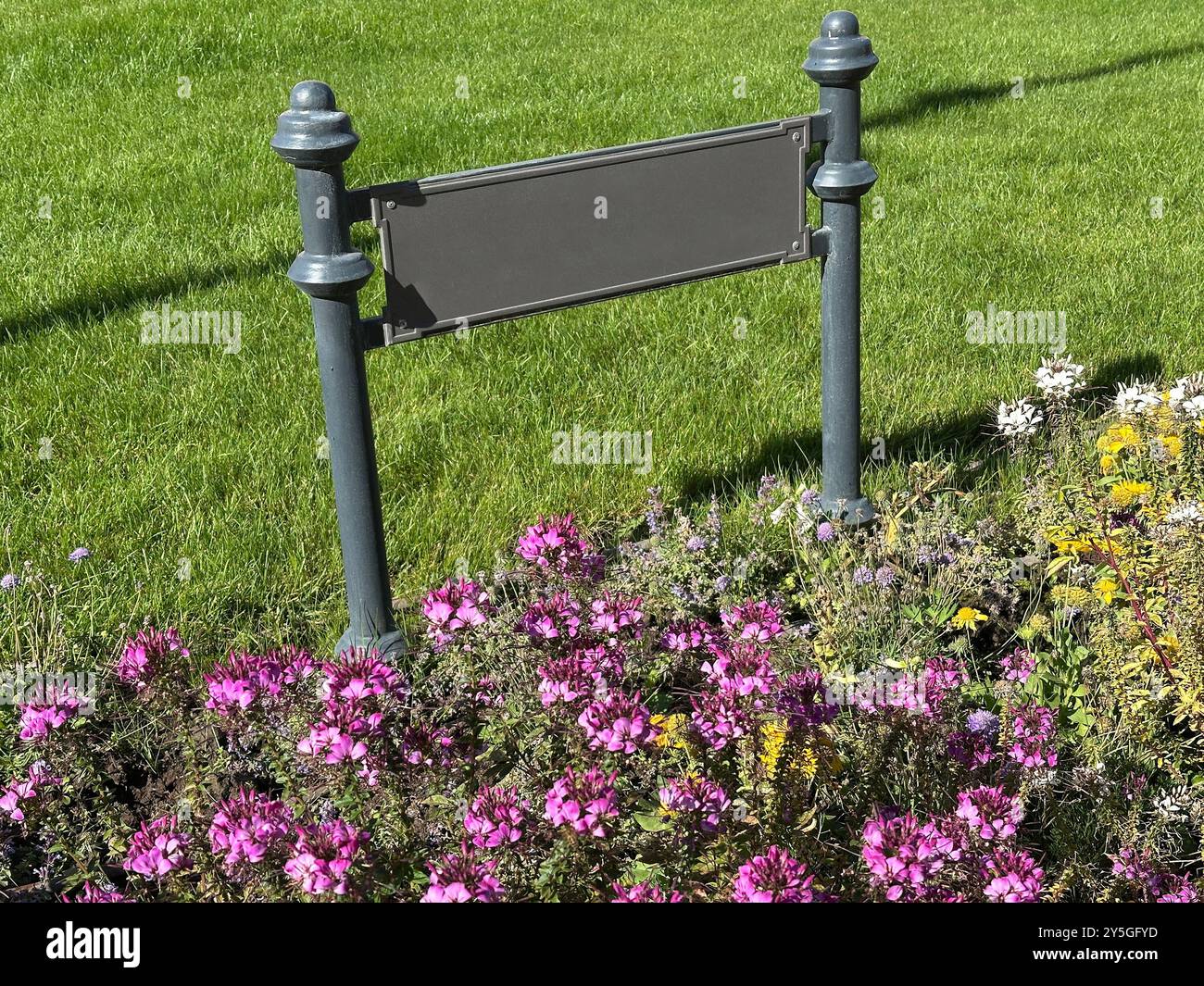 Information sign in the park outdoor Stock Photo - Alamy