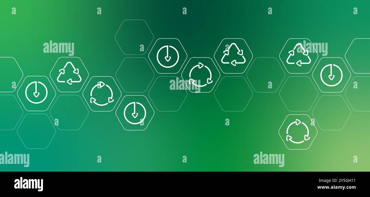 Reduce reuse recycle sustainable business or green vector illustration ...