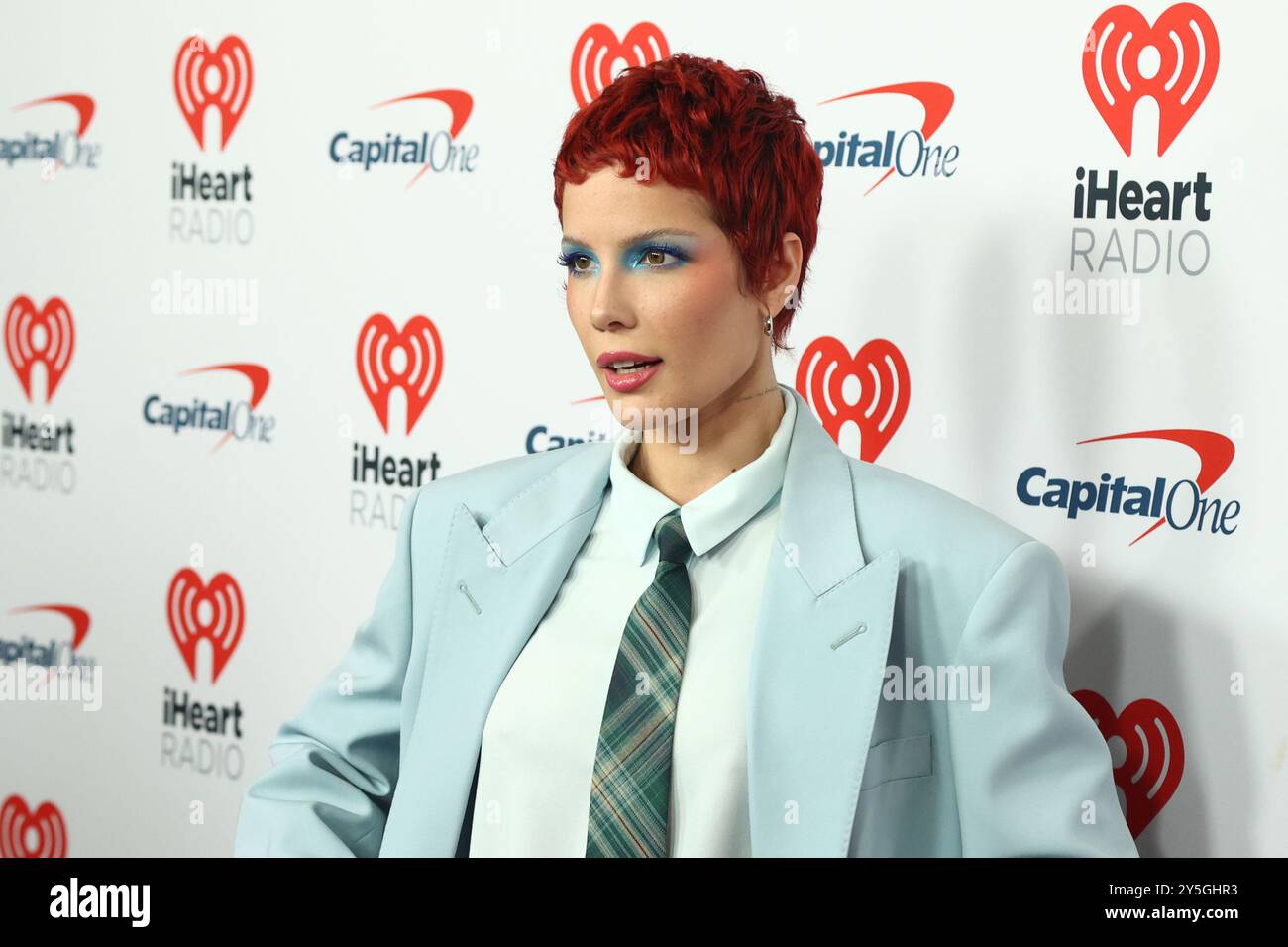 Las Vegas, United States. 21st Sep, 2024. Halsey arrives for the ...