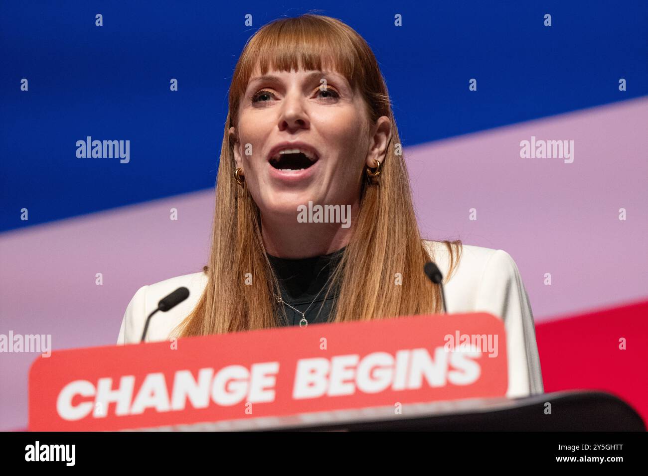 Liverpool, UK. 22nd Sep 2024. Angela Rayner, Deputy Prime minister ...