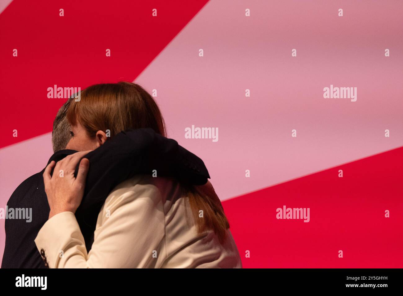 Liverpool, UK. 22nd Sep 2024. PM Keir Starmer listens, then applauds ...