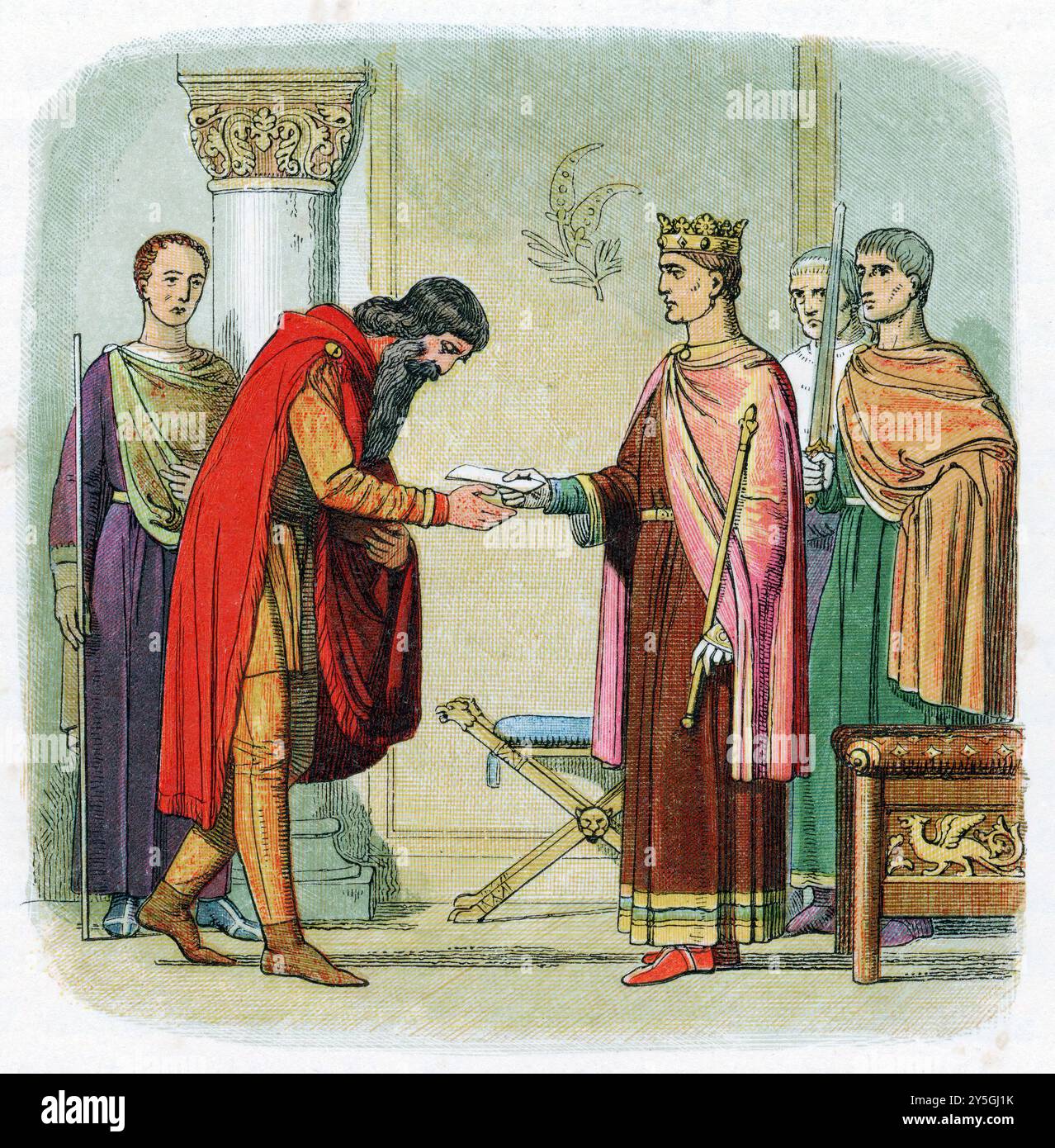Henry II (1133-89 ) - Portrait, Historical engraving Stock Photo - Alamy