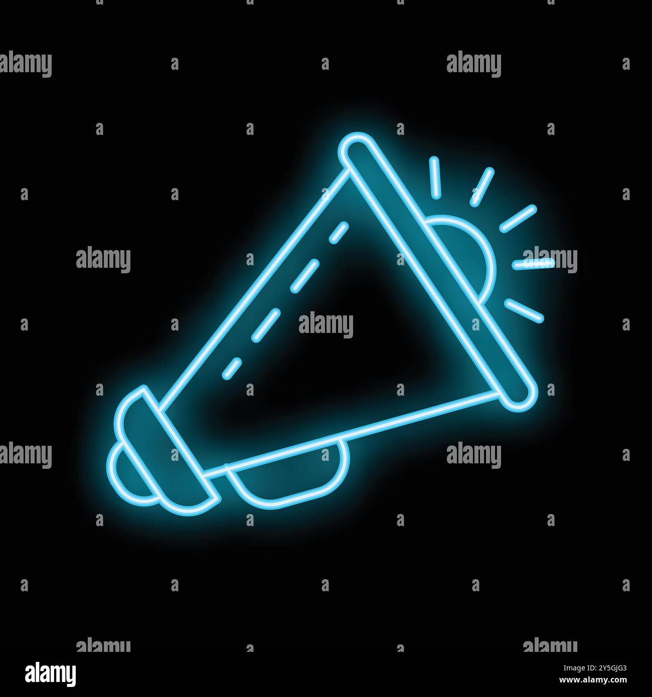 Neon icon megaphone important hi-res stock photography and images - Alamy
