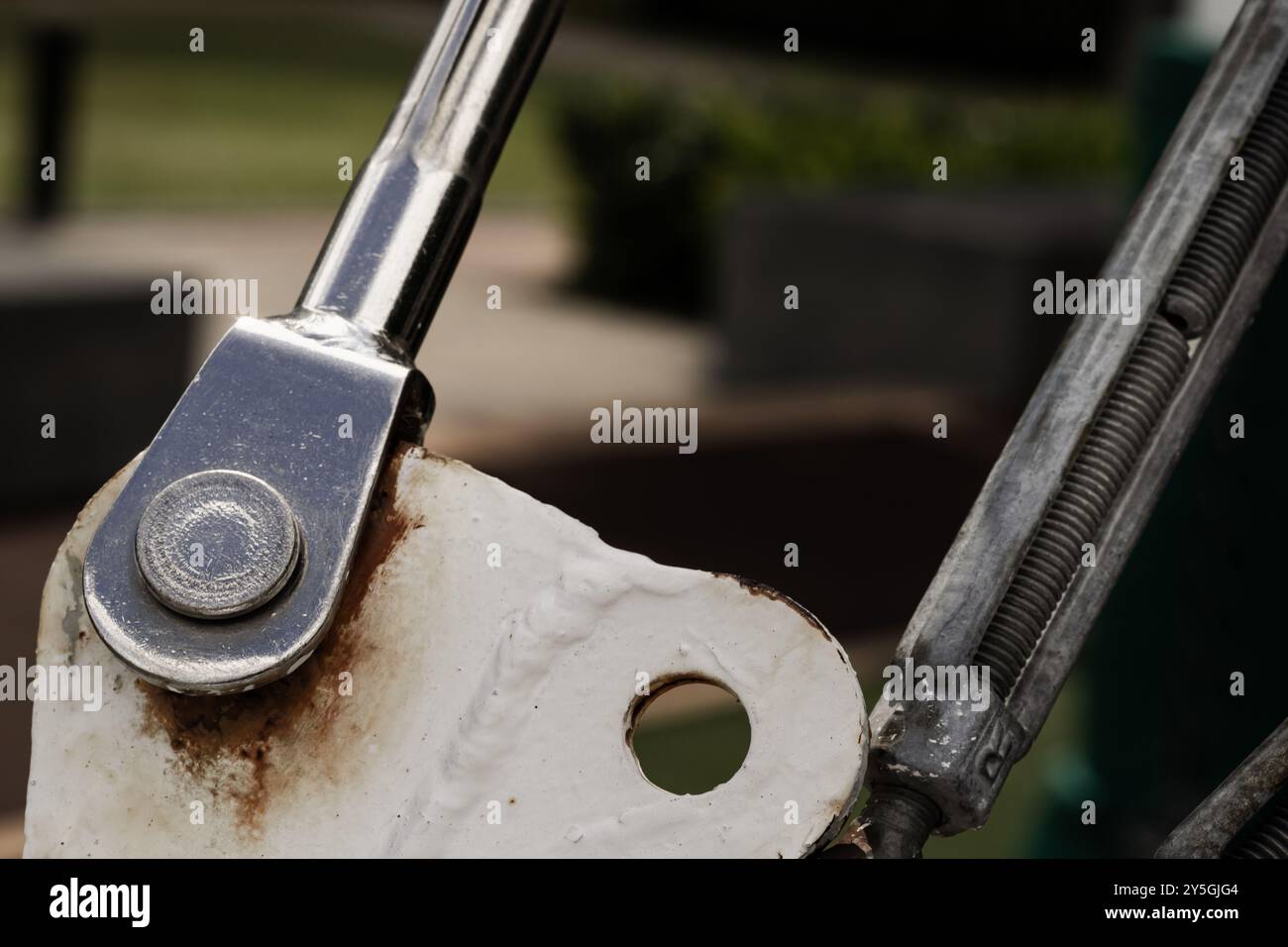 Detail of Open swage socket wire rope (Pendant Lines). Steel turnbuckle ...