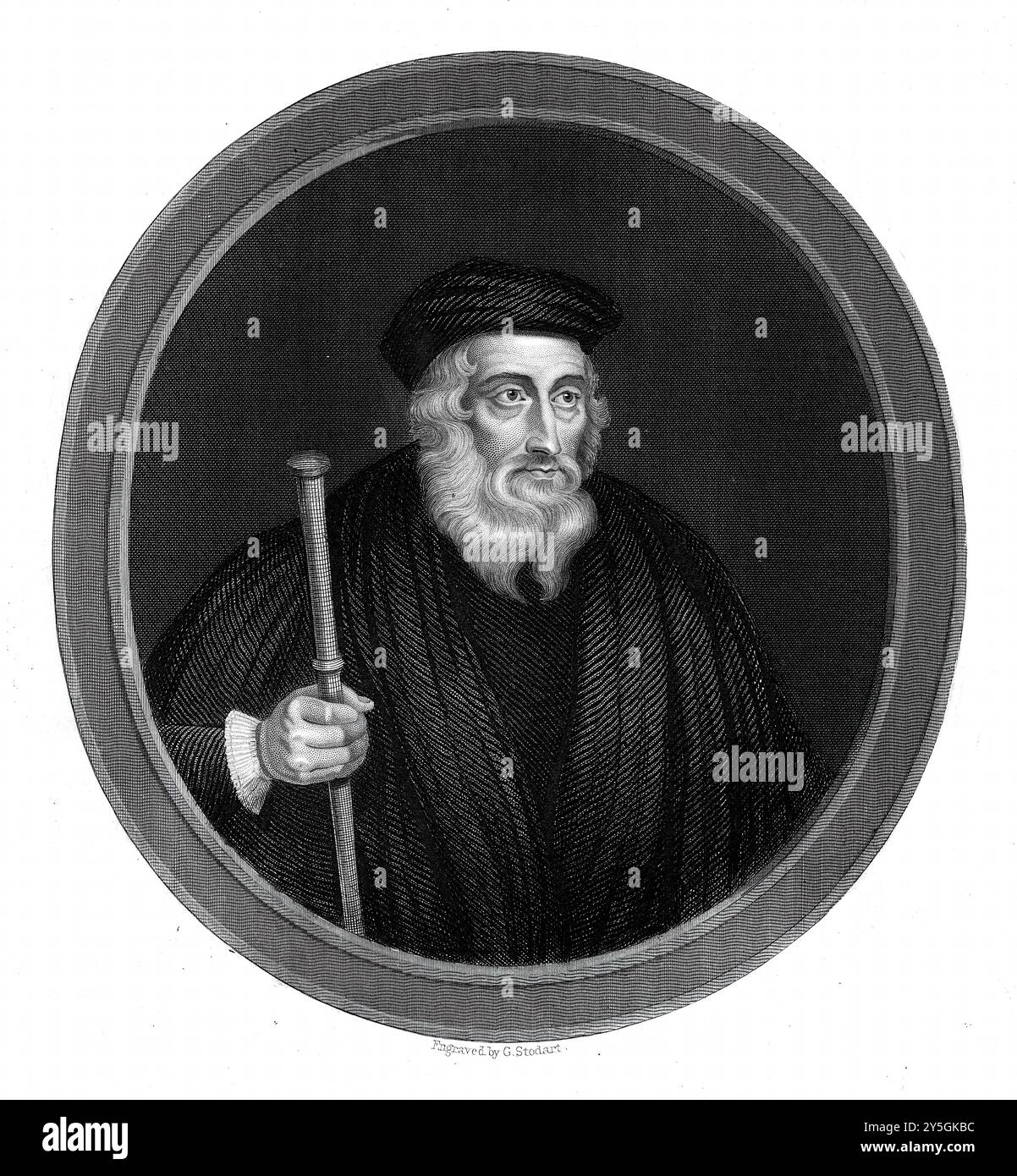 John Wycliffe (c13291384 ) - Portrait, Historical engraving Stock Photo ...
