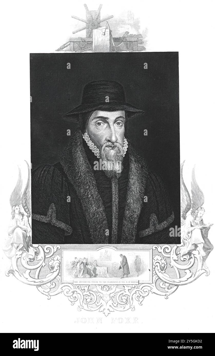John Foxe (1516-1587 ) - Portrait, Historical engraving Stock Photo - Alamy