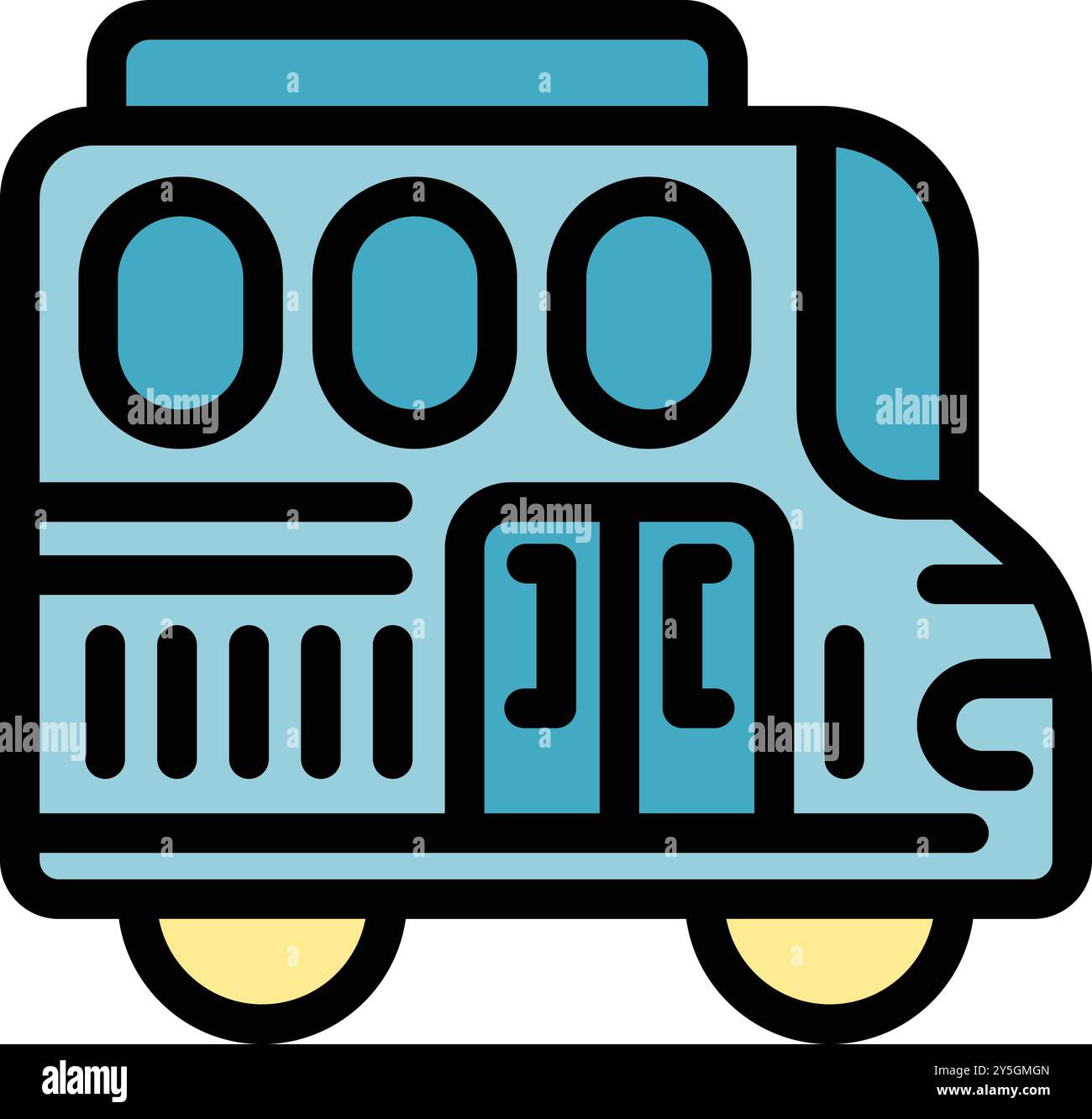 Blue school bus taking kids to school icon Stock Vector Image & Art - Alamy