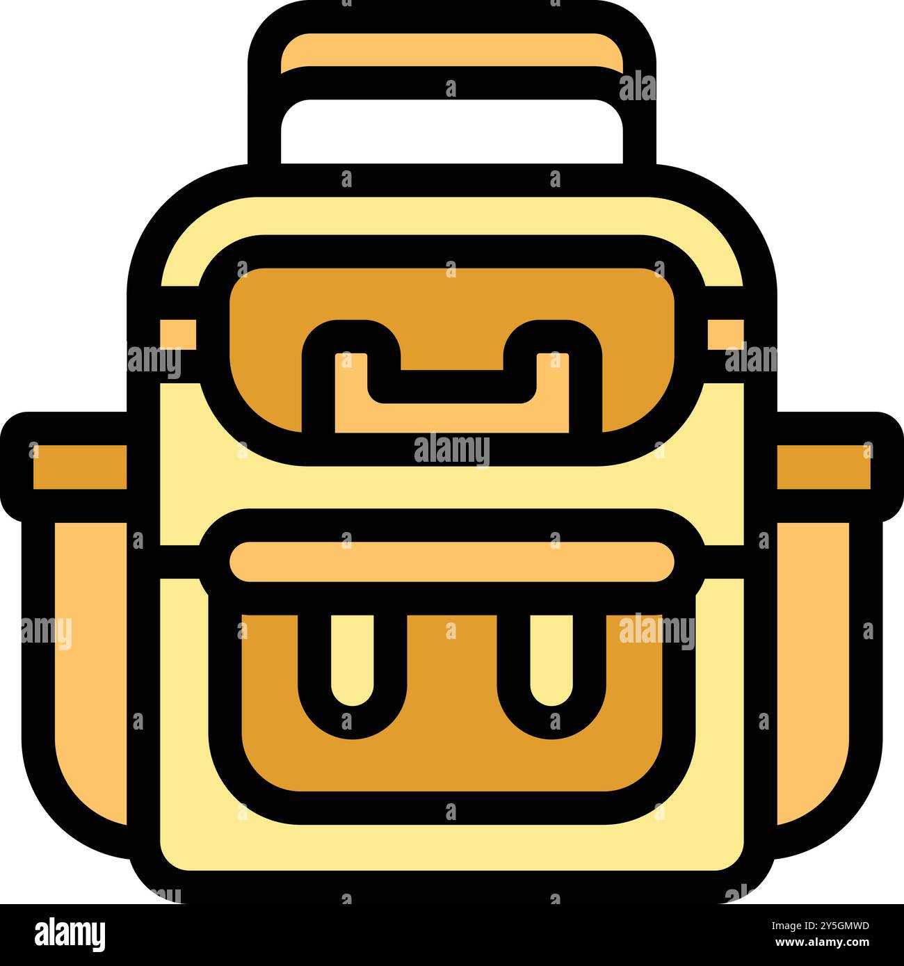 This hiking backpack icon represents the spirit of outdoor adventure ...
