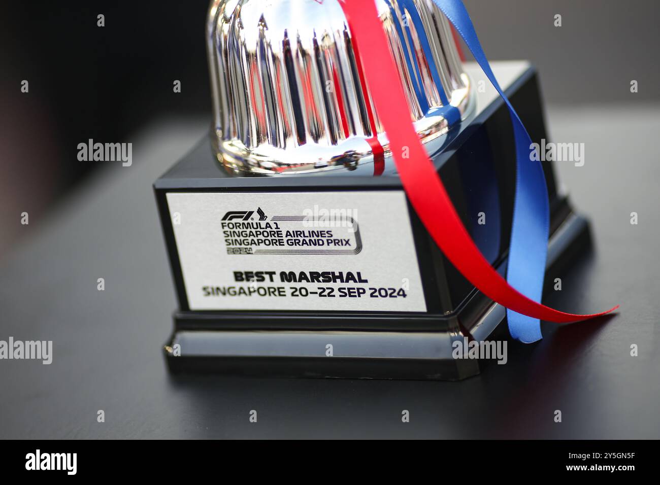 FIA Best Marshall award trophy during the Formula 1 Singapore Grand ...