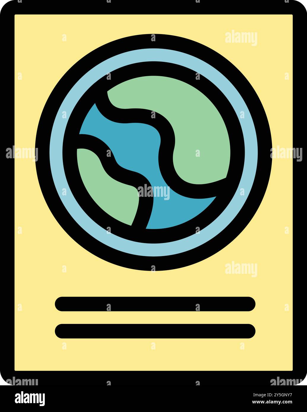 This minimal icon of a passport is perfect for projects related to ...