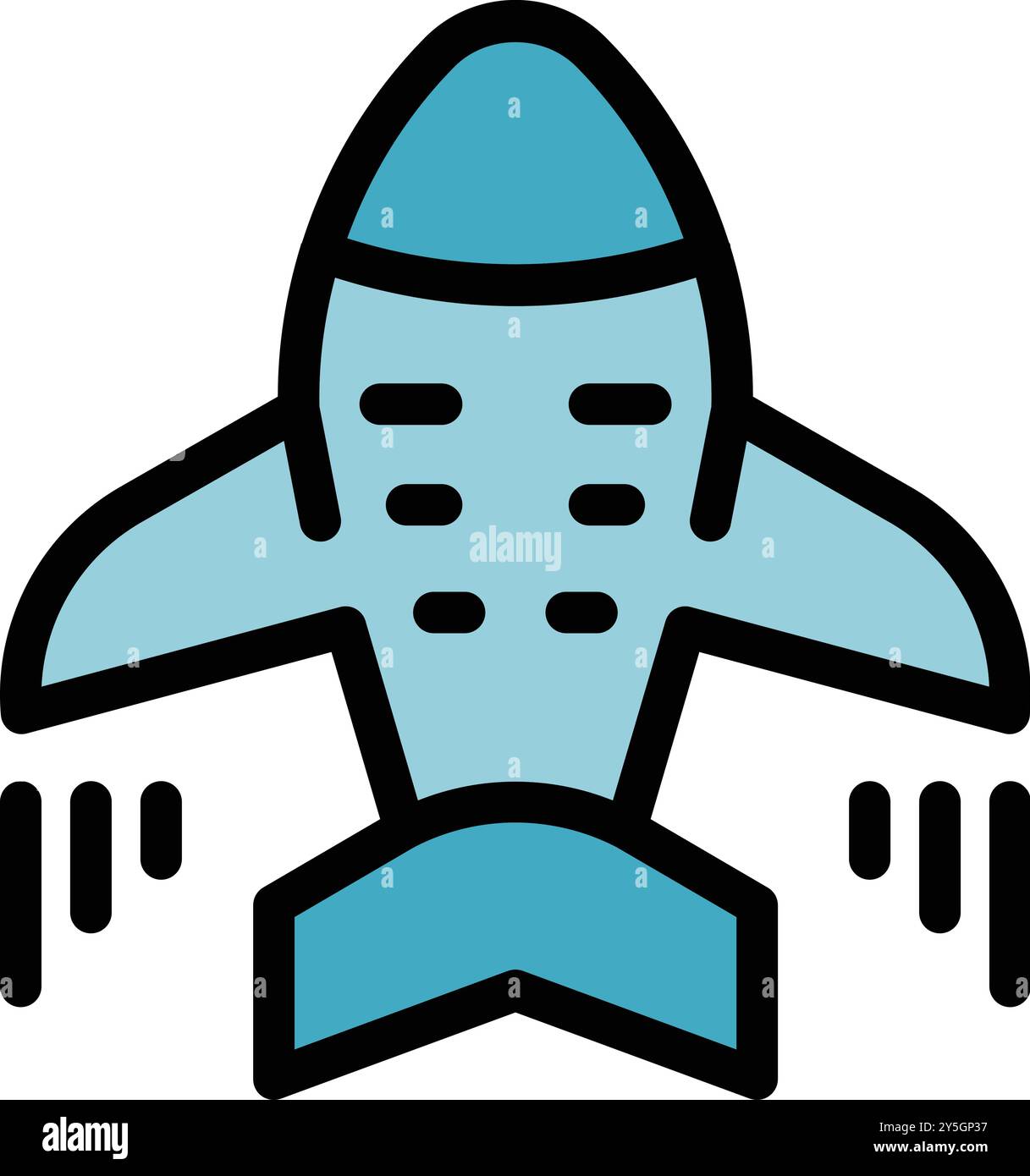 Cartoon airplane flying and leaving smoke trails, taking off or landing ...