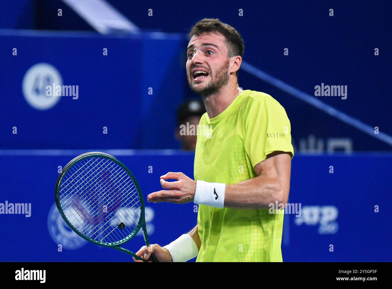 Chengdu, China. 22 September, 2024. Pedro Martinez (ESP) during the Day 6 of ATP 250 Chengdu ...