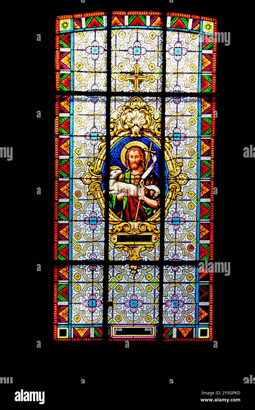 Stained glass window from Saint-Georges church in Châtenois, built in ...