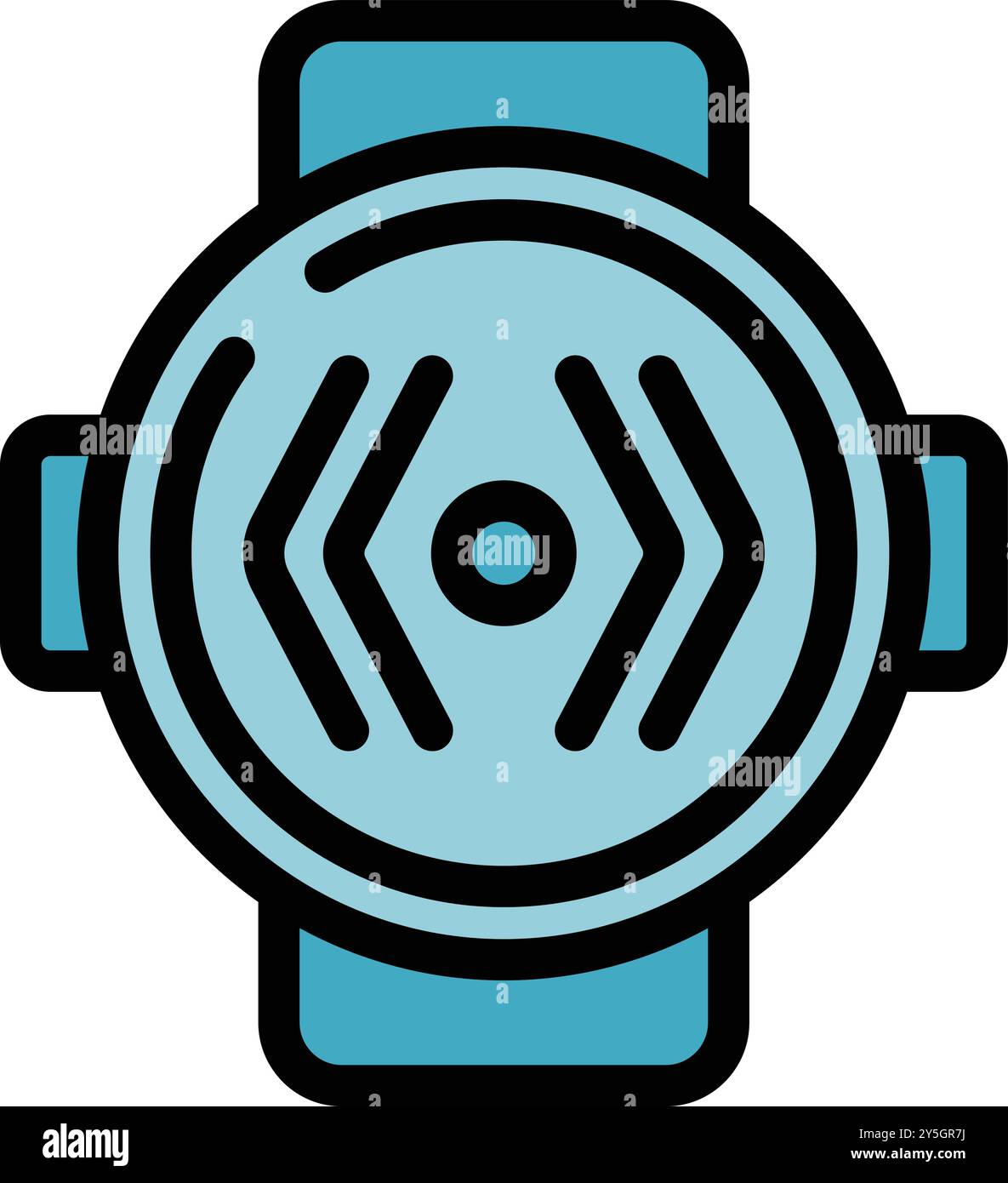 Smartwatch showing wireless signal icon on screen, indicating a strong ...