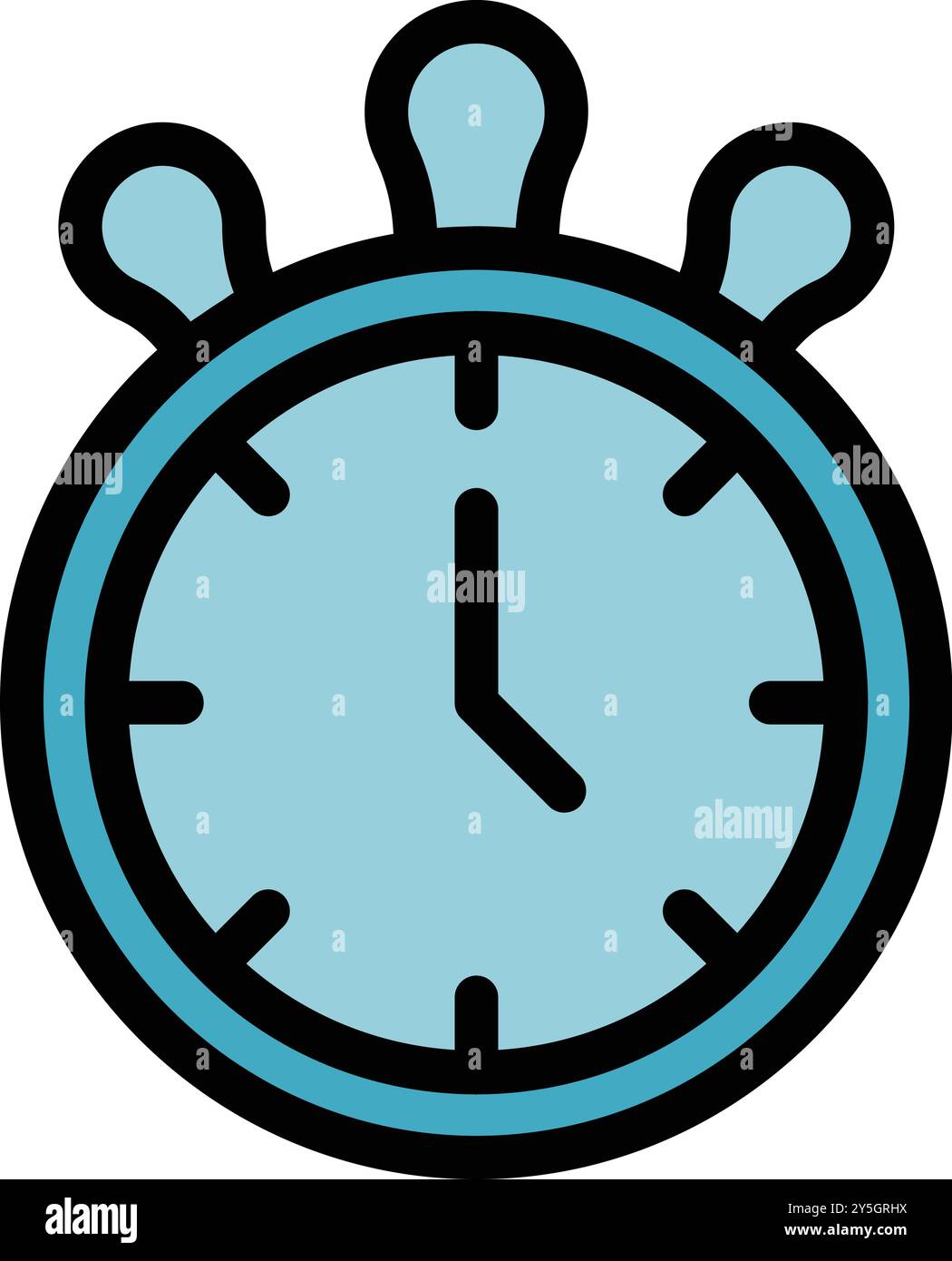 Round alarm clock is showing the time, reminding about deadlines and ...