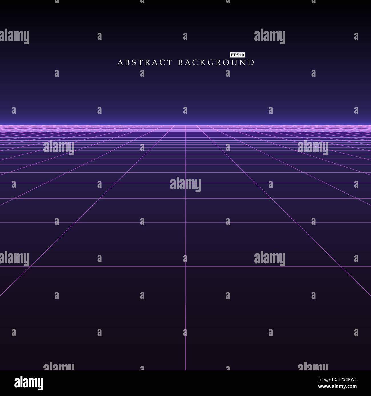 Vector abstract futuristic dark background with vision perspective. Retro design - fashion 80 ...