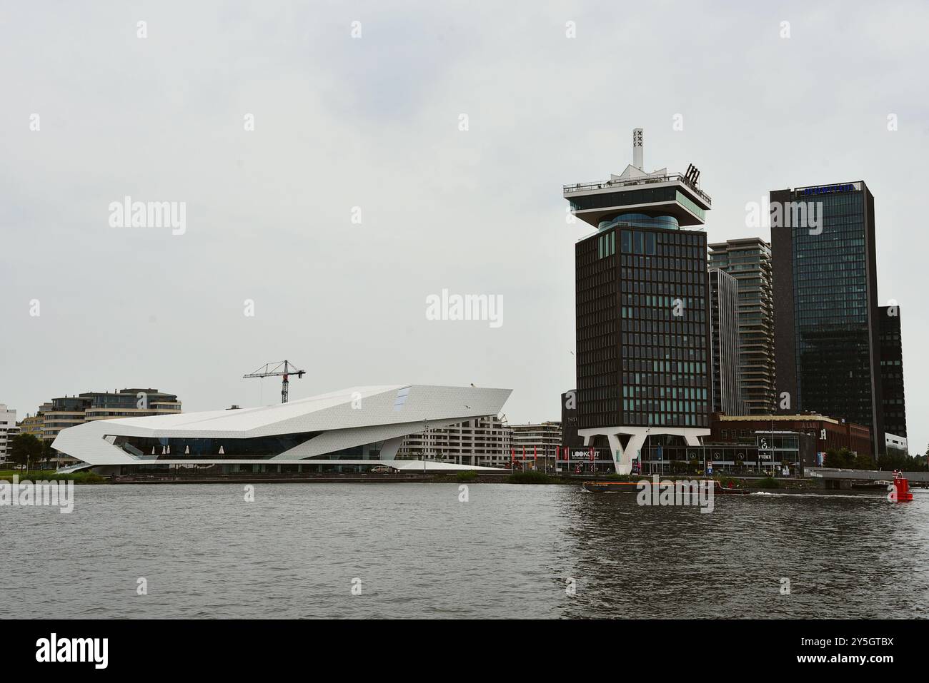 Amsterdam, Netherlands. August 10, 2024. The eye movie museum at the IJ ...