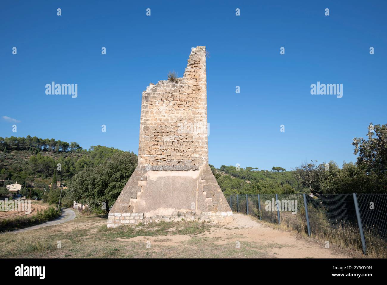 The Saracen Towers of Cotignac, perched on an impressive 80m high tuff ...