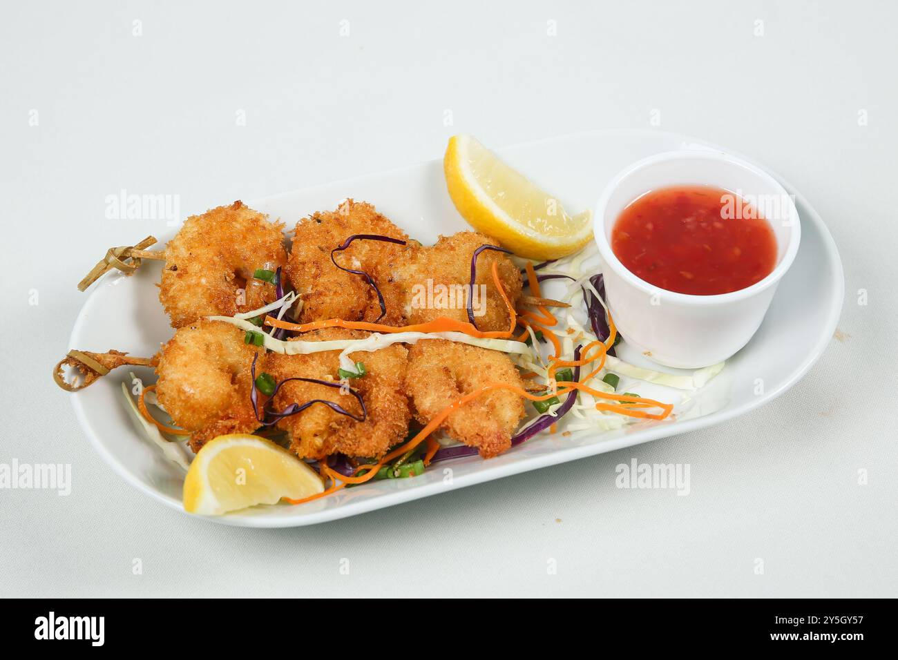 Breaded Prawns with Sweet Chili Dipping Sauce Stock Photo - Alamy