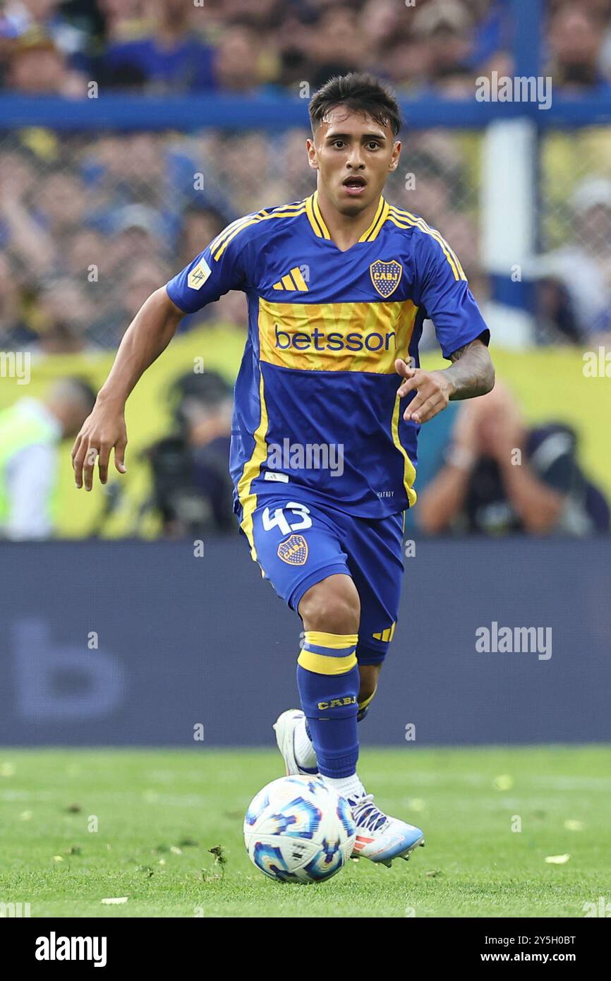 Buenos Aires, Argentina. 21st Sept 2024. Boca Juniors' midfielder ...
