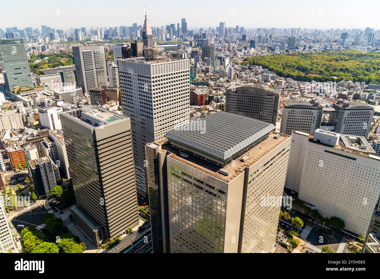 High rise office blocks and Tokyo skyline seen from the observation ...