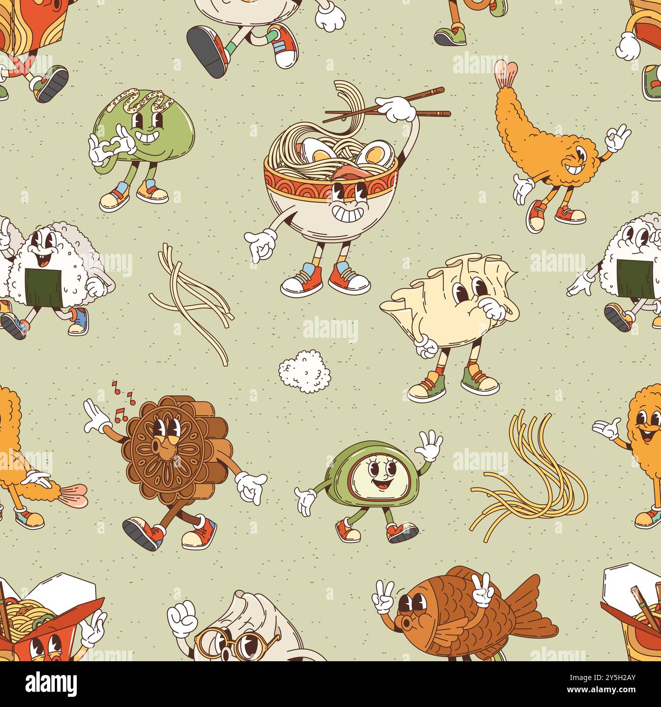 Asian noodles shrimps Stock Vector Images - Alamy