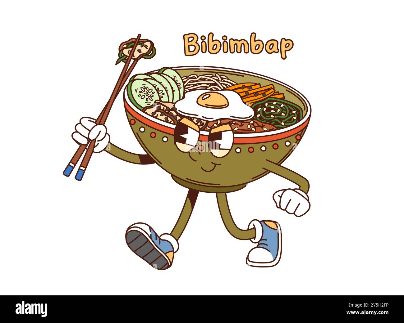Bibimbap cartoon Stock Vector Images - Alamy