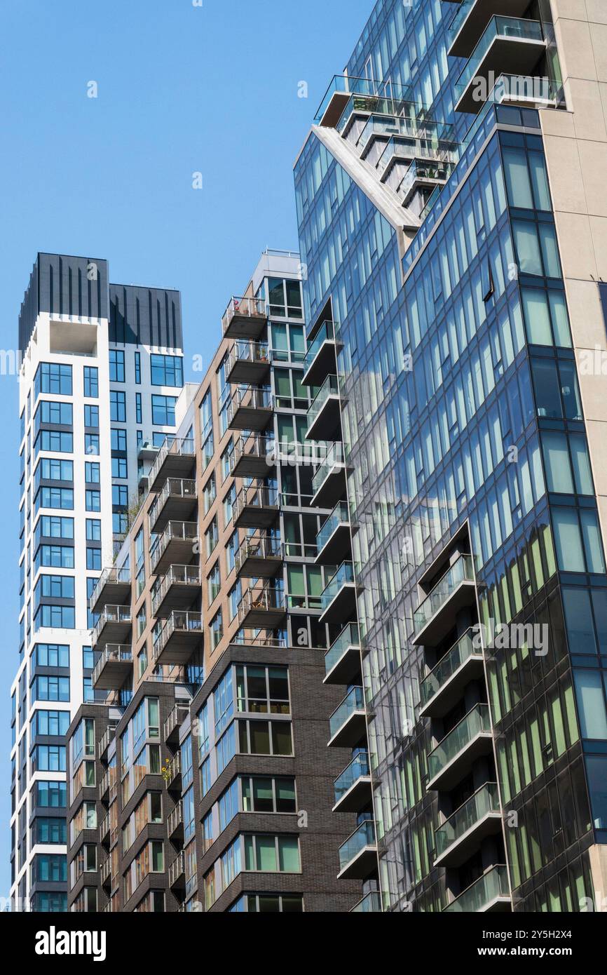 Modern high-rise condominiums Line E. 34th St. between third Avenue and ...