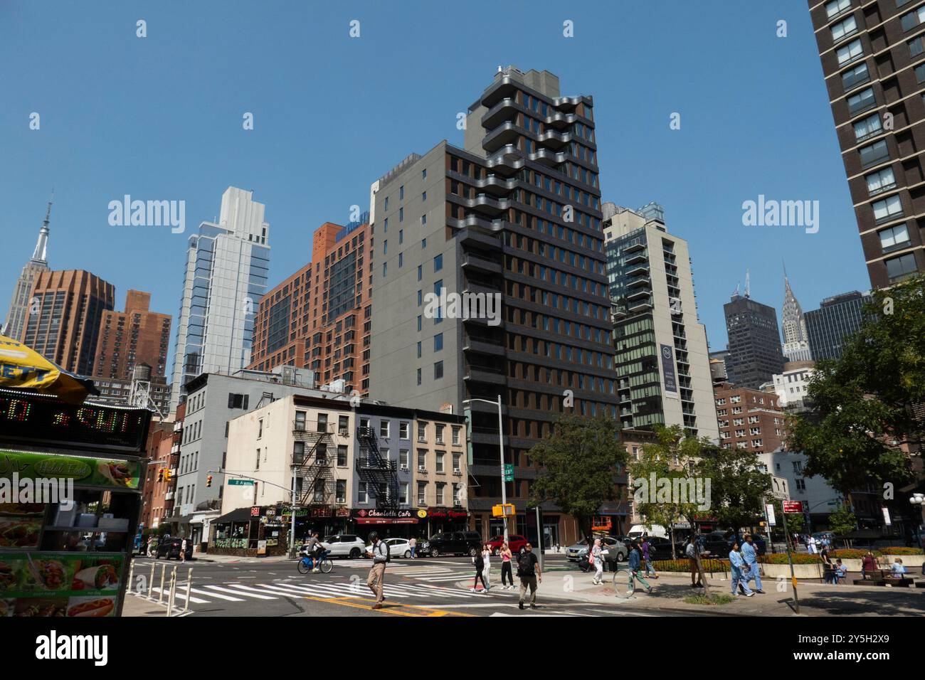 Modern high-rise condominiums Line E. 34th St. between third Avenue and ...