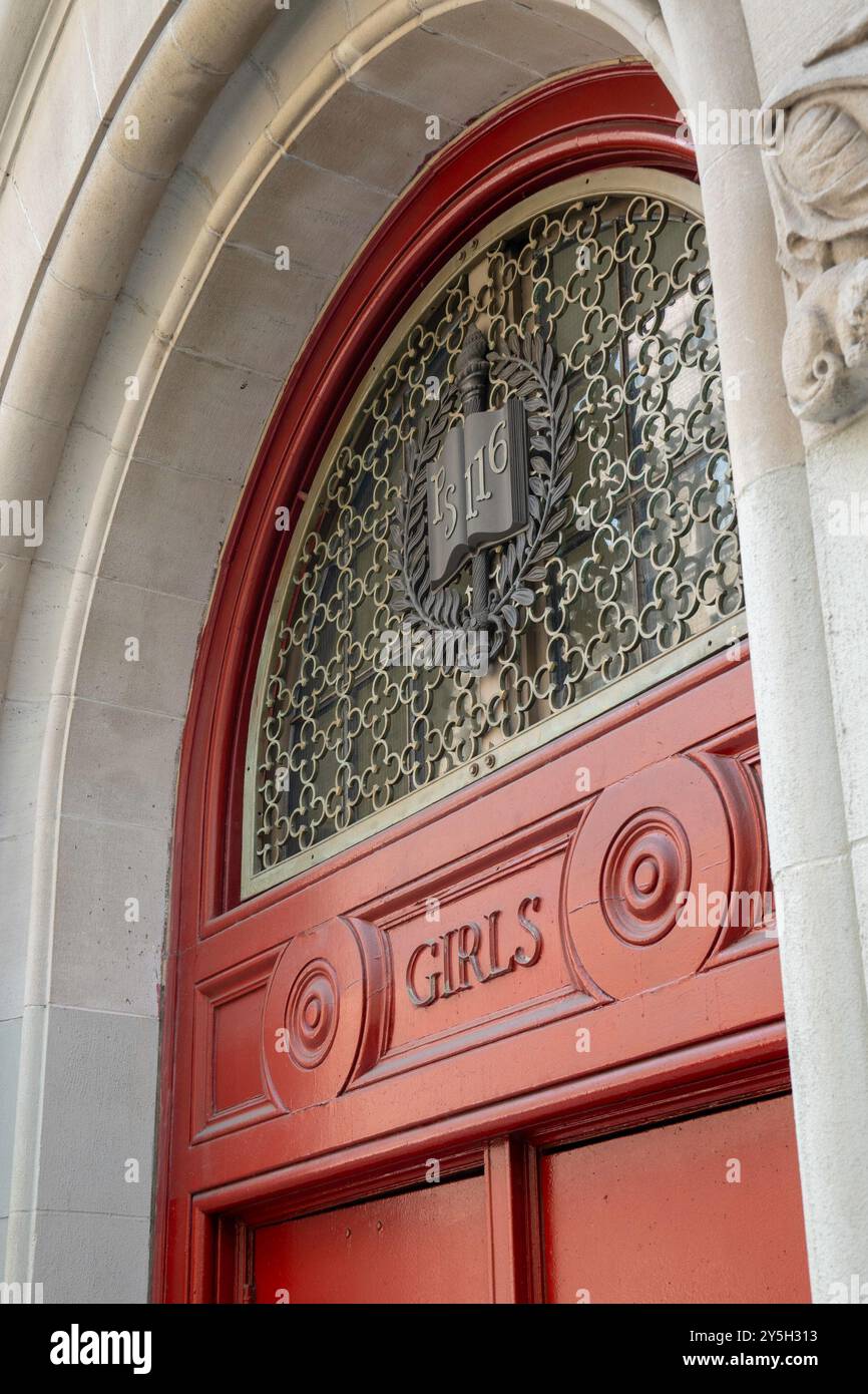 Separate gender entrance sign for public school 116, Murray Hill, New ...