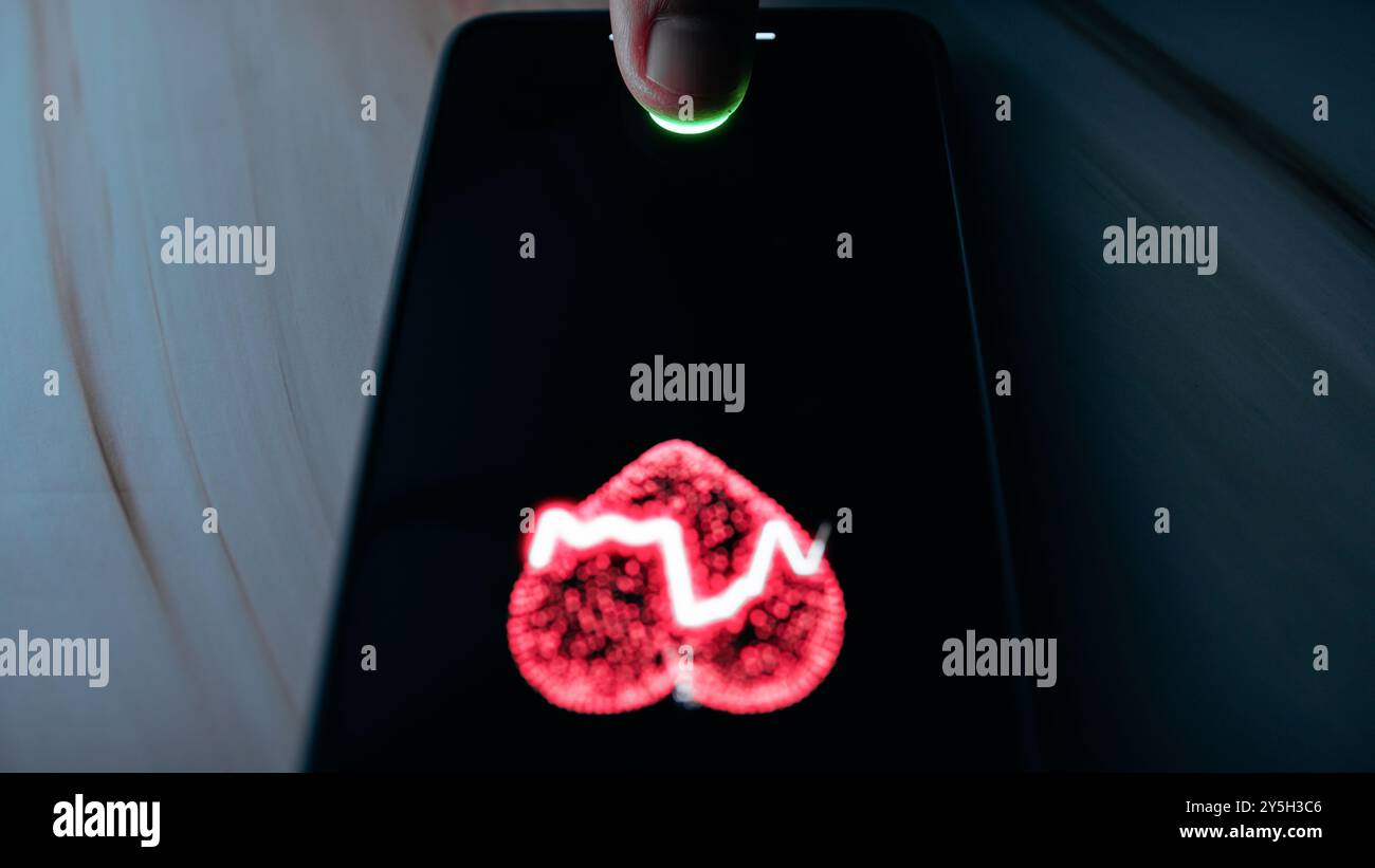 Heart Beat Measuring Technology Stock Photo - Alamy