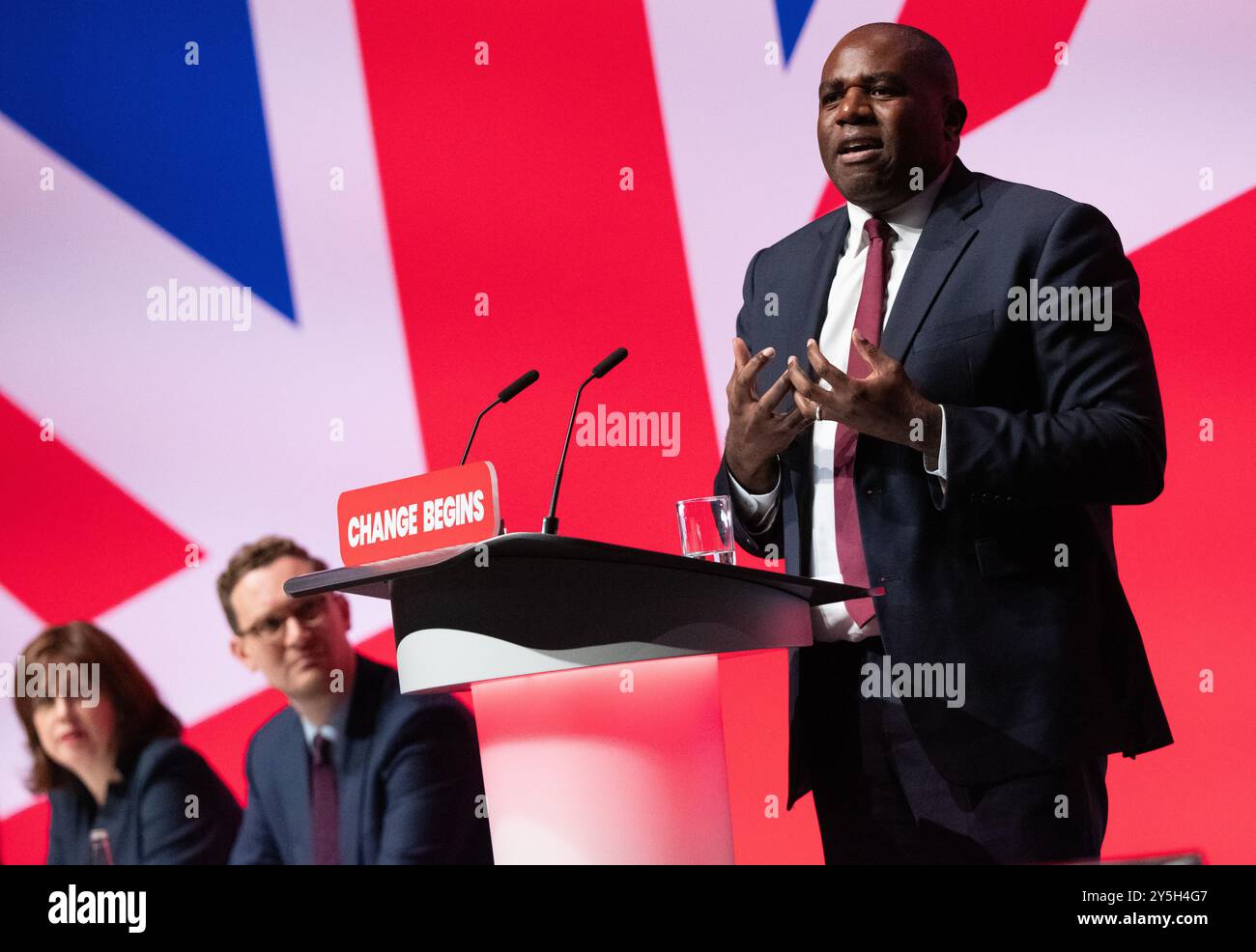Hand gestures david lammy foreign secretary hi-res stock photography ...