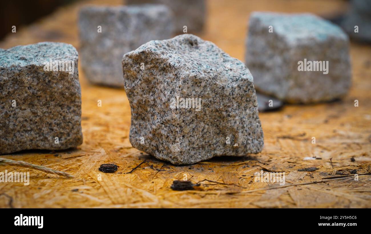 Pflastersteine, Bauarbeiten, Infrastruktur, Straßenbau, Urbanisierung ...