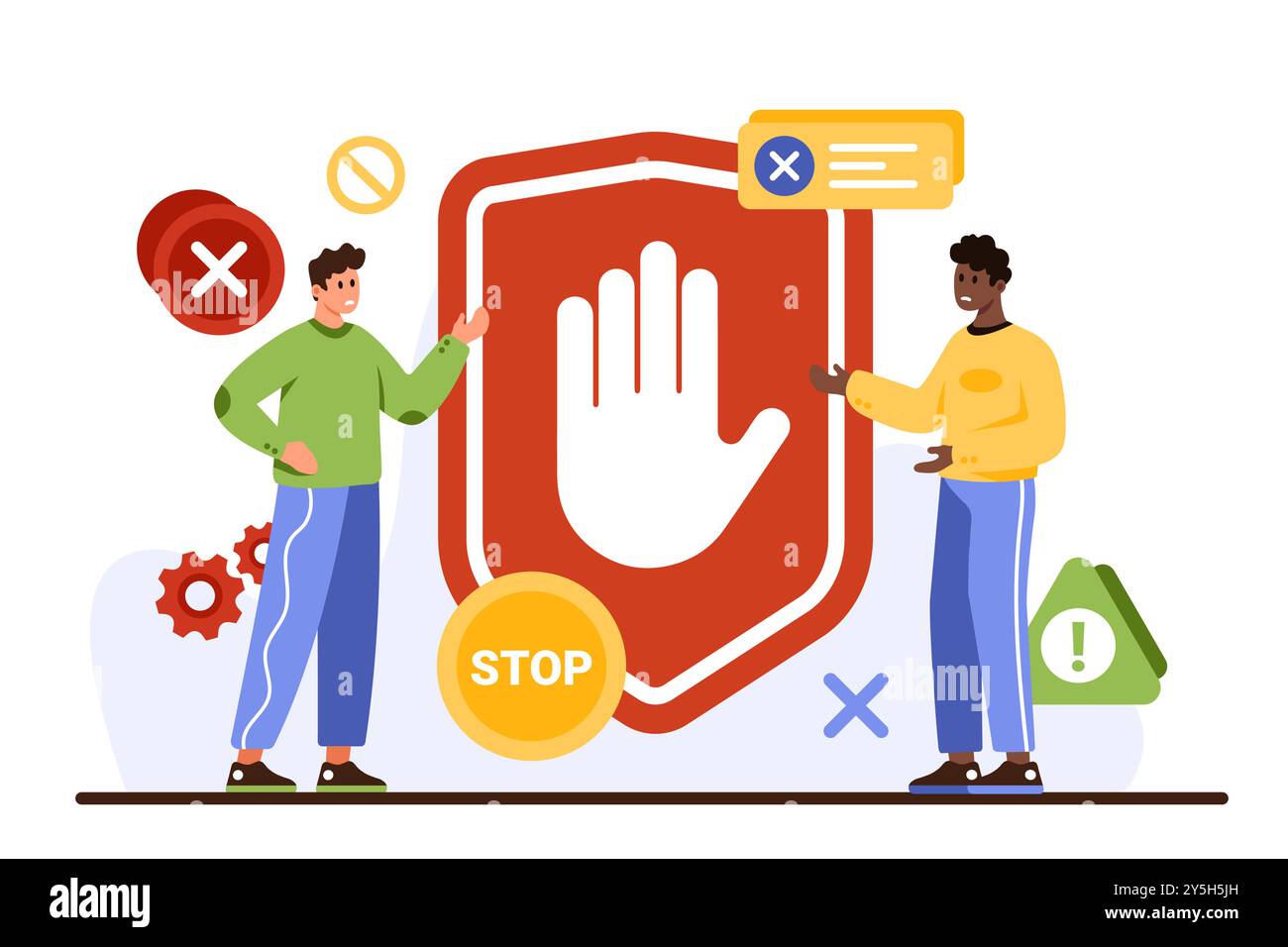 Blocked road Stock Vector Images - Alamy