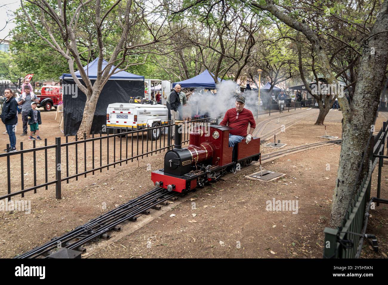 Gauteng, South Africa. 22nd Sep, 2024. A model train enthusiast ...