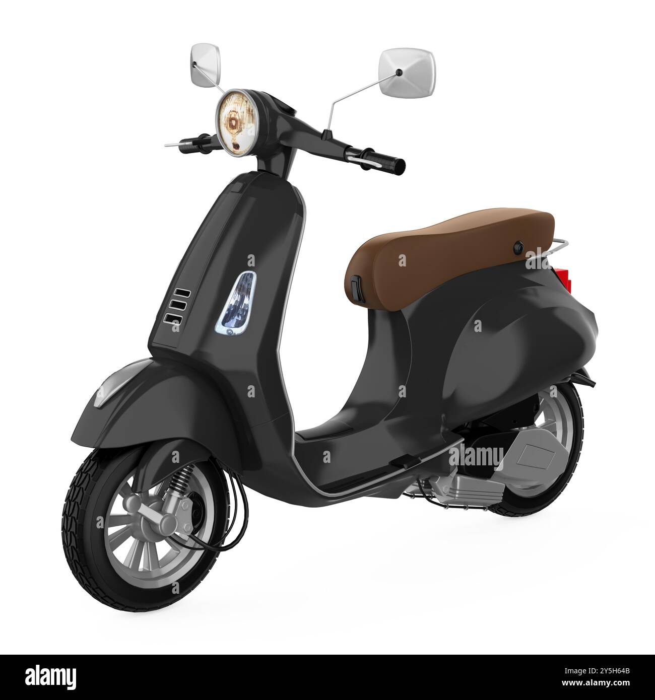 Vintage Scooter Motorcycle Isolated Stock Photo - Alamy