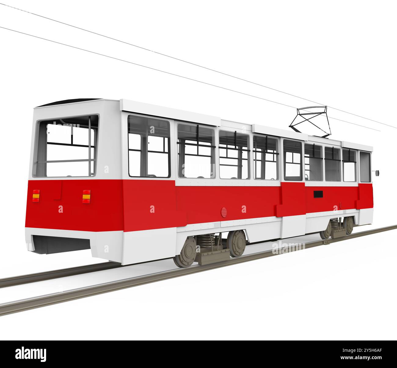 Modern Tram Isolated Stock Photo - Alamy