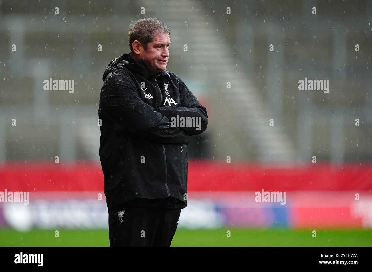 Liverpool manager Matt Beard on the touchline during the Barclays Women ...