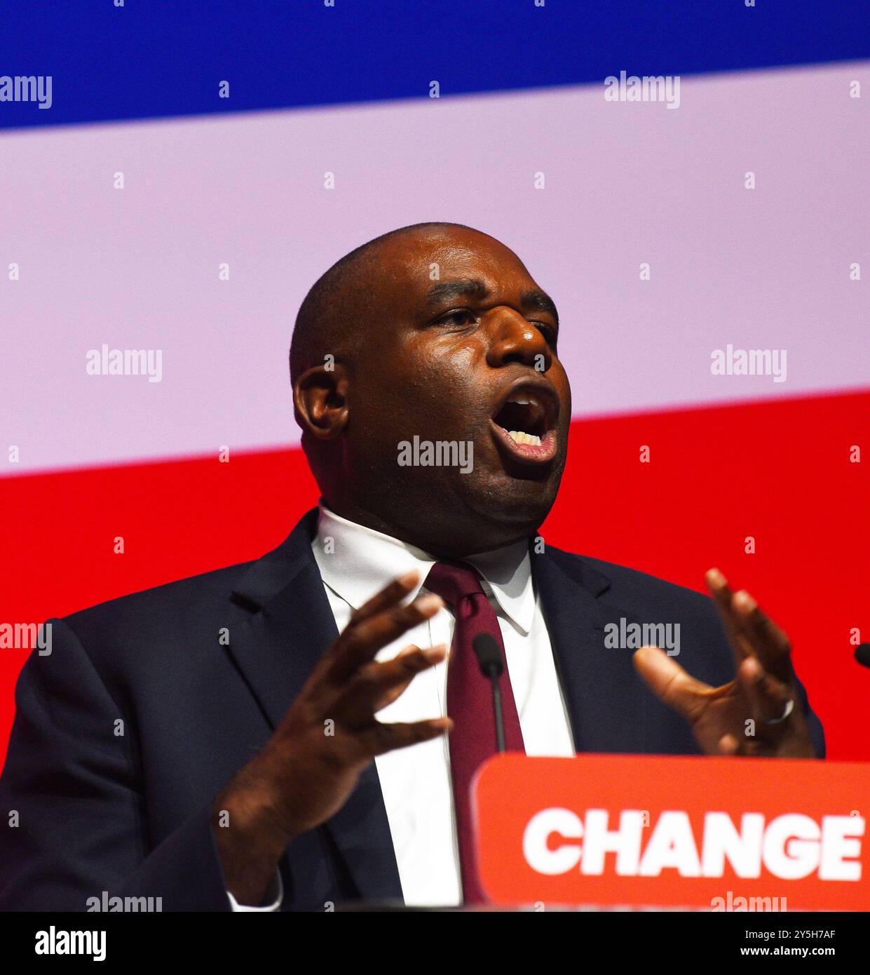 David lammy speaking at labour conference hi-res stock photography and ...