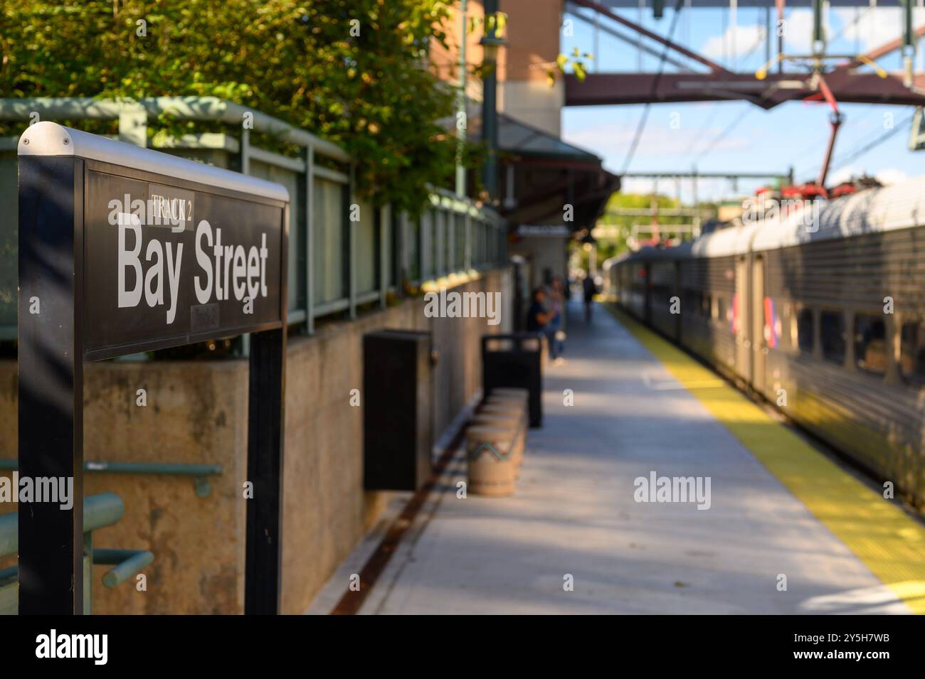 New Jersery Transit Bay Street Station Stock Photo - Alamy