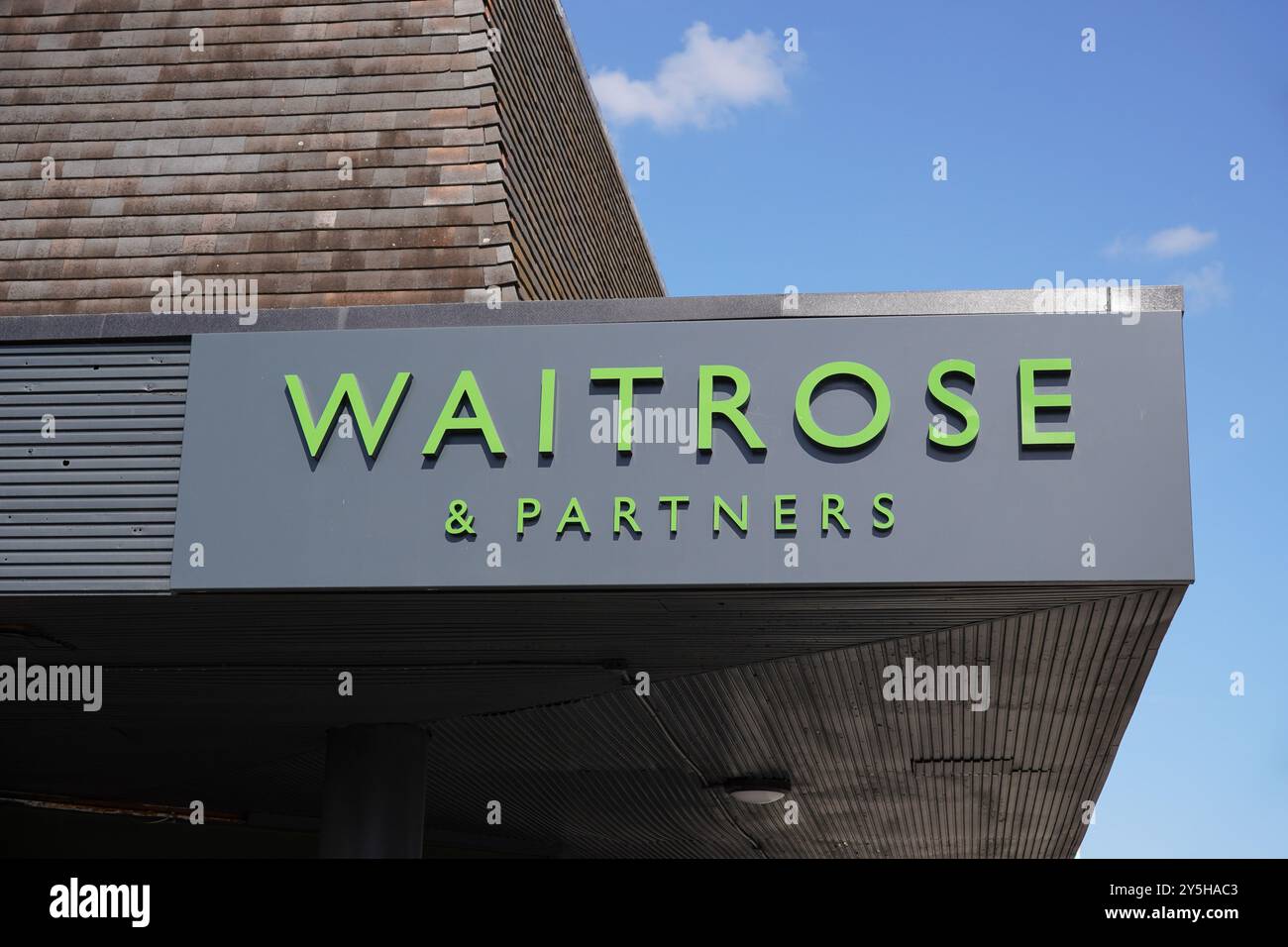 Southampton, UK 16 September 2024 - Store sign of Waitrose supermarket ...