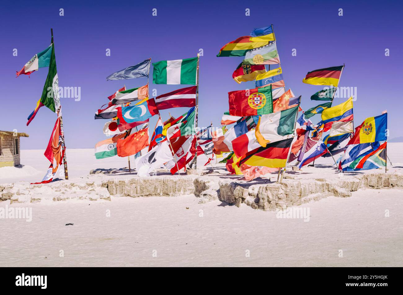 Global Colors of Uyuni: A Vibrant Display of Flags at the World’s ...