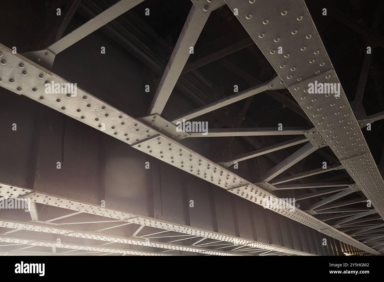 Metal structure of a bridge Stock Photo - Alamy