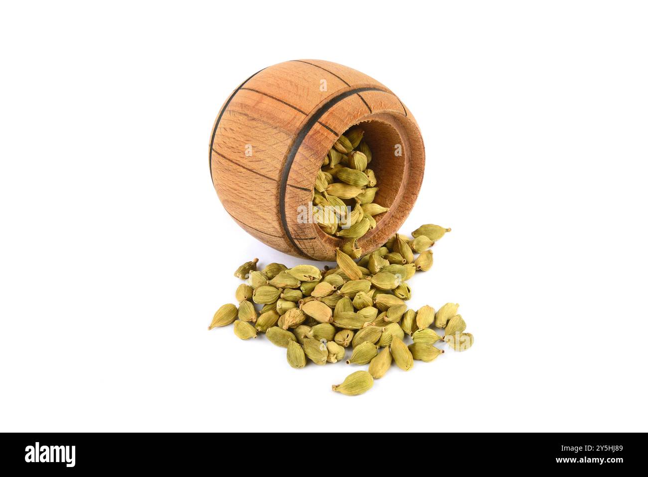 Organic Dried Cardamom Pods. Spices Concept. Top View. Isolated on ...