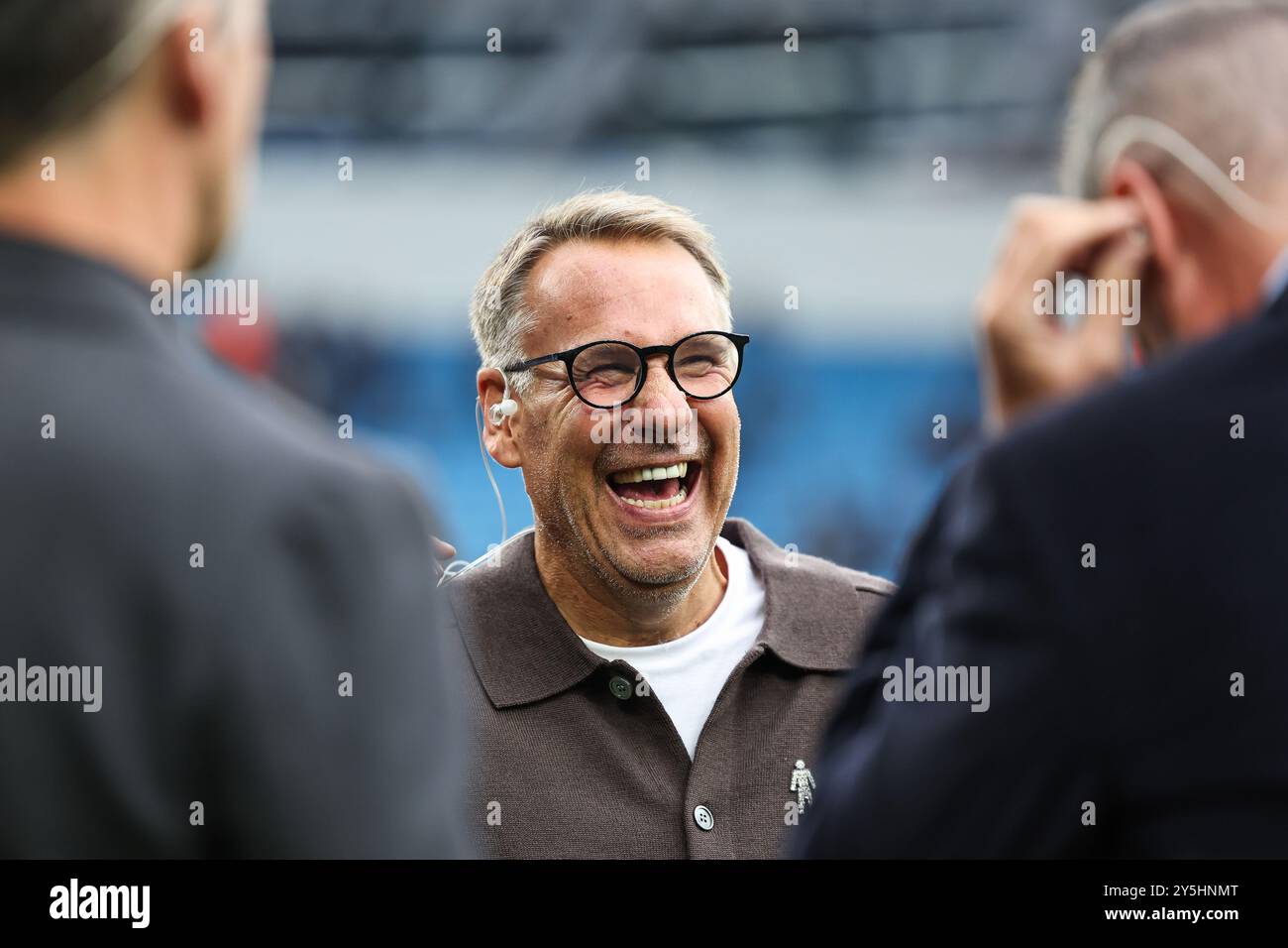 Paul Merson former Arsenal player now Television pundit enjoys a joke ...