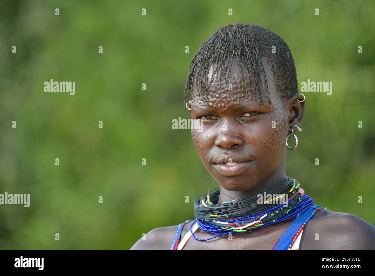 A Karimojong girl in Kodito Karamoja Uganda during Karamojaday. The ...
