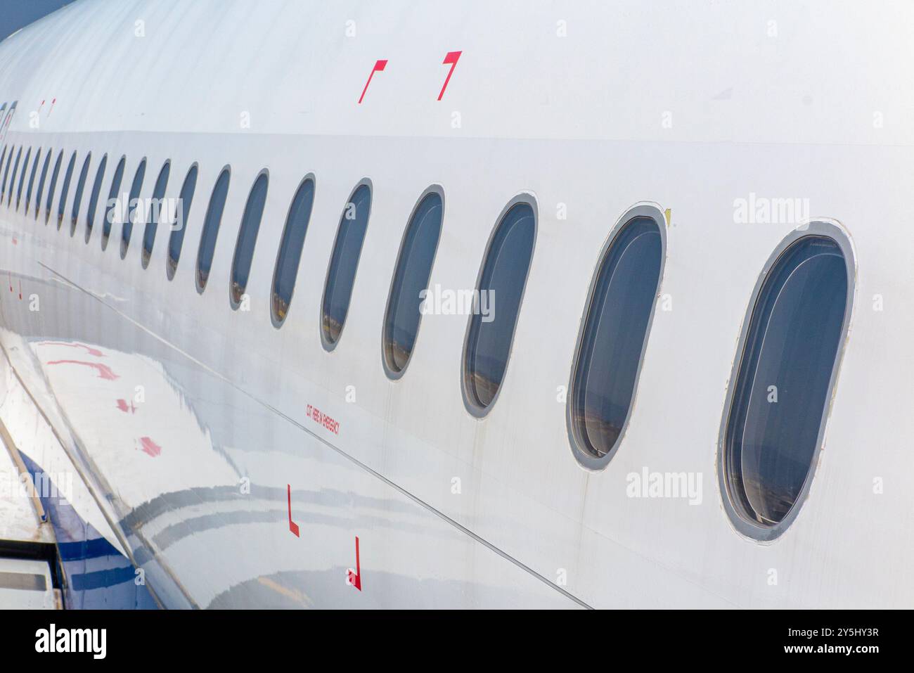 Windows on the fuselage of a British Airways Airbus A321 Stock Photo ...