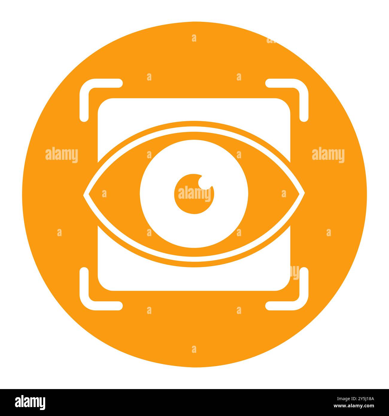 Eye scan vector icon. Retina check symbol. Security sign. Graph symbol ...