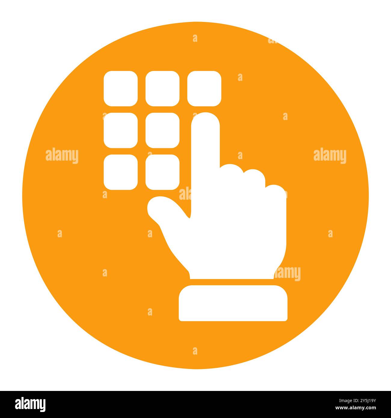 Hand finger entering pin code icon. Unlock and password symbol ...
